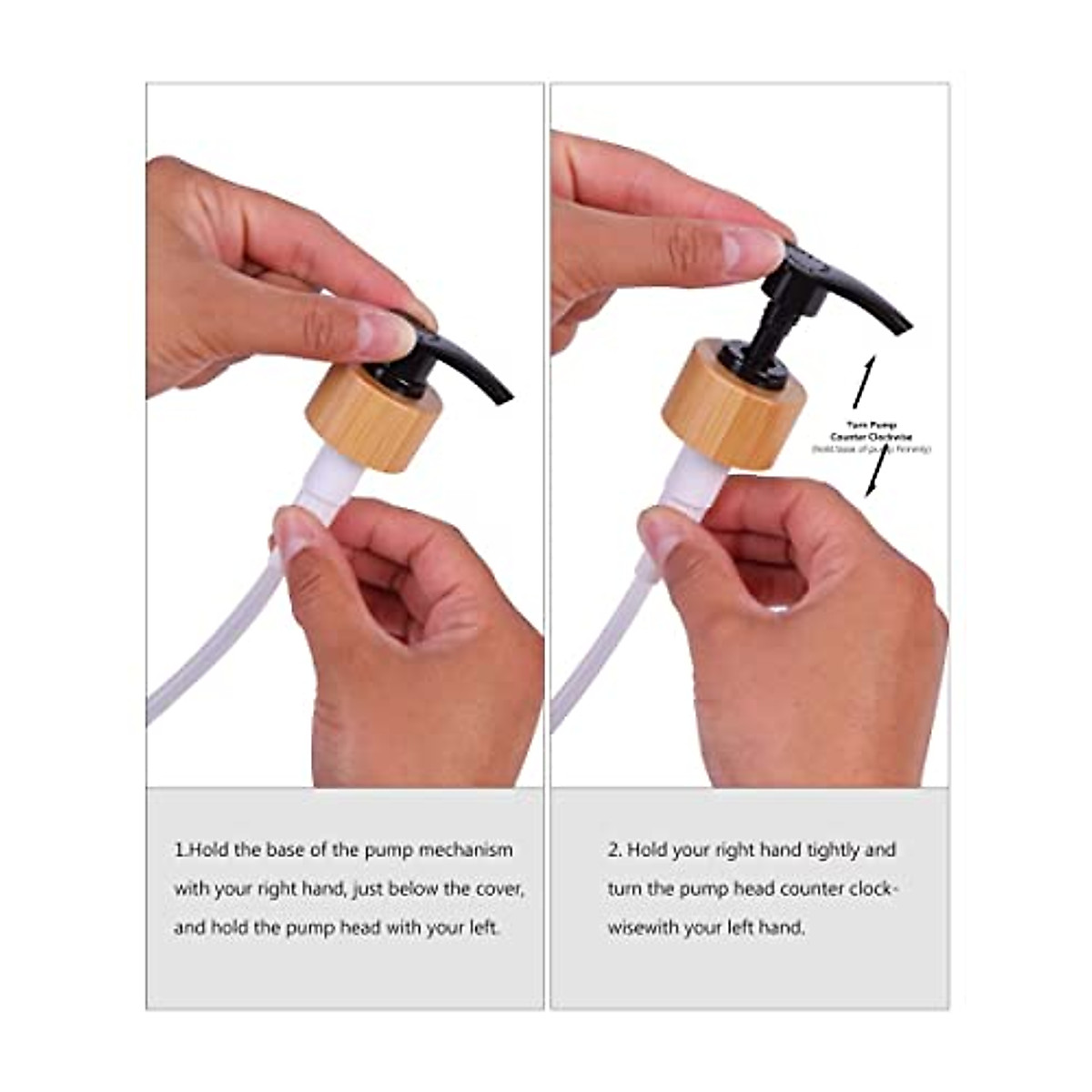 Glass Kitchen Soap Dispenser Set, Both Glass Soap Dispensers Equipped with Pumps& Bamboo Tray (Matte Black + Old Style Charactor)