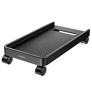 Computer Tower Stand, ORICO Mobile CPU Holder with 4 Caster Wheels Computer Tower Stand Carts on Carpet Fits for Most Computer Tower, Gaming PC, ATX Case, PC Holder
