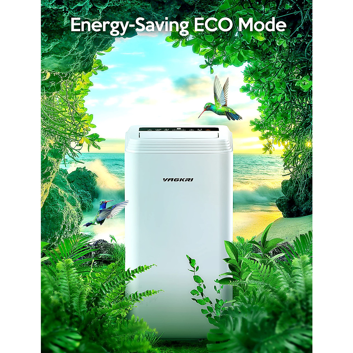 VAGKRI Portable Air Conditioners 12000 BTU, 3-in-1 AC Unit with Fan & Dehumidifier Cools up to 400 sq. ft, Portable AC with ECO Mode, 3 Fan Speeds, Auto Swing, 24H On/Off Timer, Remote Control