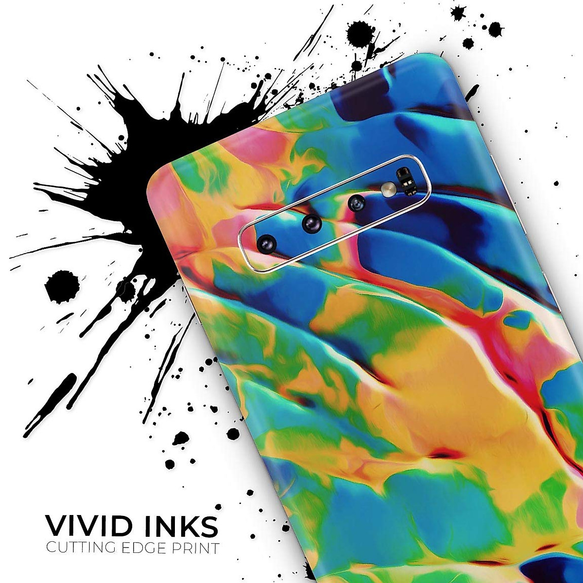 DesignSkinz Blurred Abstract Flow V25 Protective Vinyl Decal Wrap Skin Cover Compatible with The Samsung Galaxy S20 (Screen Trim & Back Glass Skin)