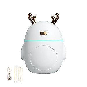 Warm and Sweet Diffuser with Ultrasonic Tech,USB-Powered Portable Diffuser for Essential Oils,Room air fresheners with 7-LED Color Changing for Car Home Office Bedroom