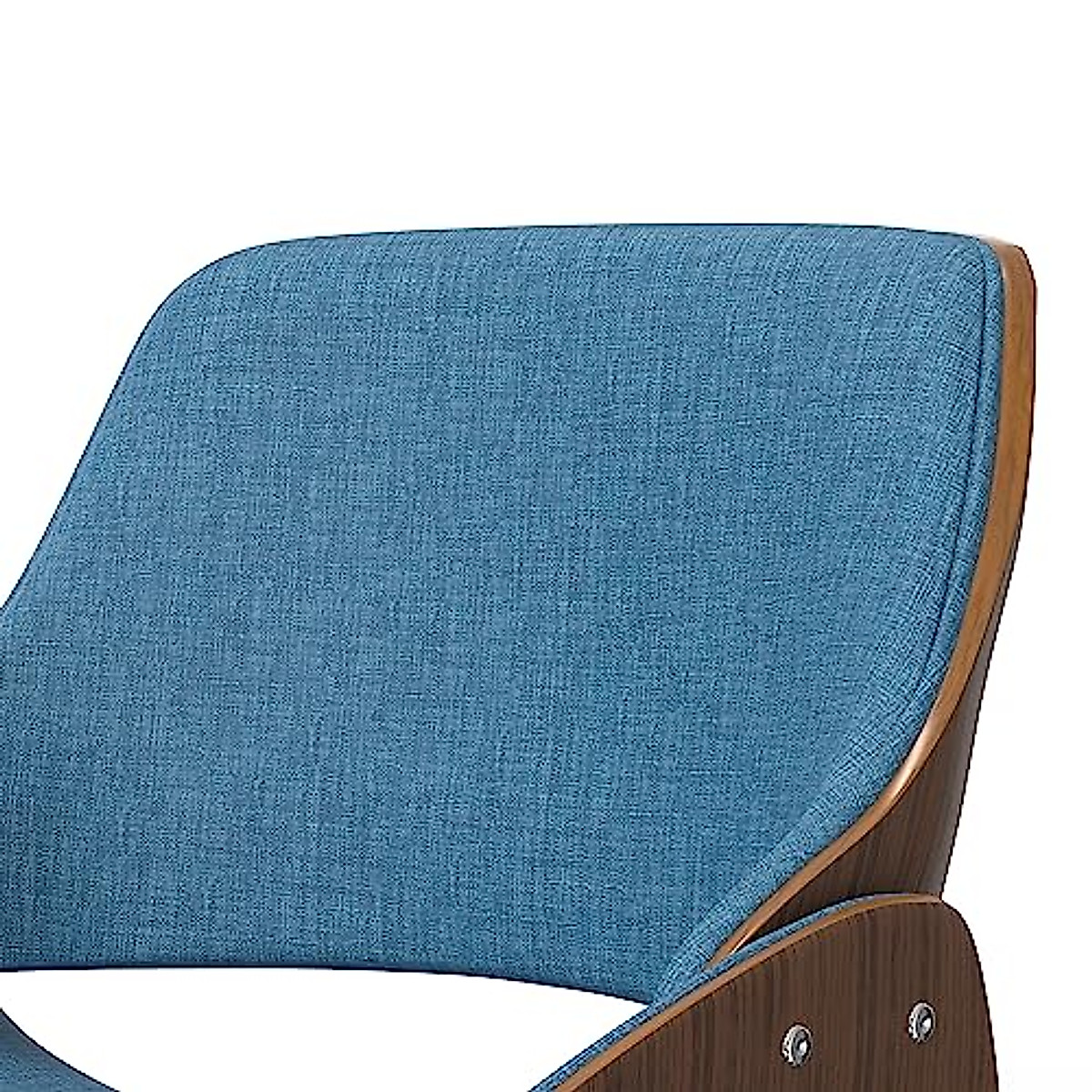 SIMPLIHOME Malden Dining Chair in Blue Linen Look Fabric, 22.8" W x 20.9" D x 30.9" H, Mid-Century Modern Wood Back Chair for Dining Room