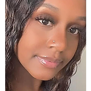 MODRSA Nose Studs for Women Men Silver Nose Ring Studs 18 gauge L Shaped Nose Screw Stainless Steel Diamond Nostril Piercing Stud