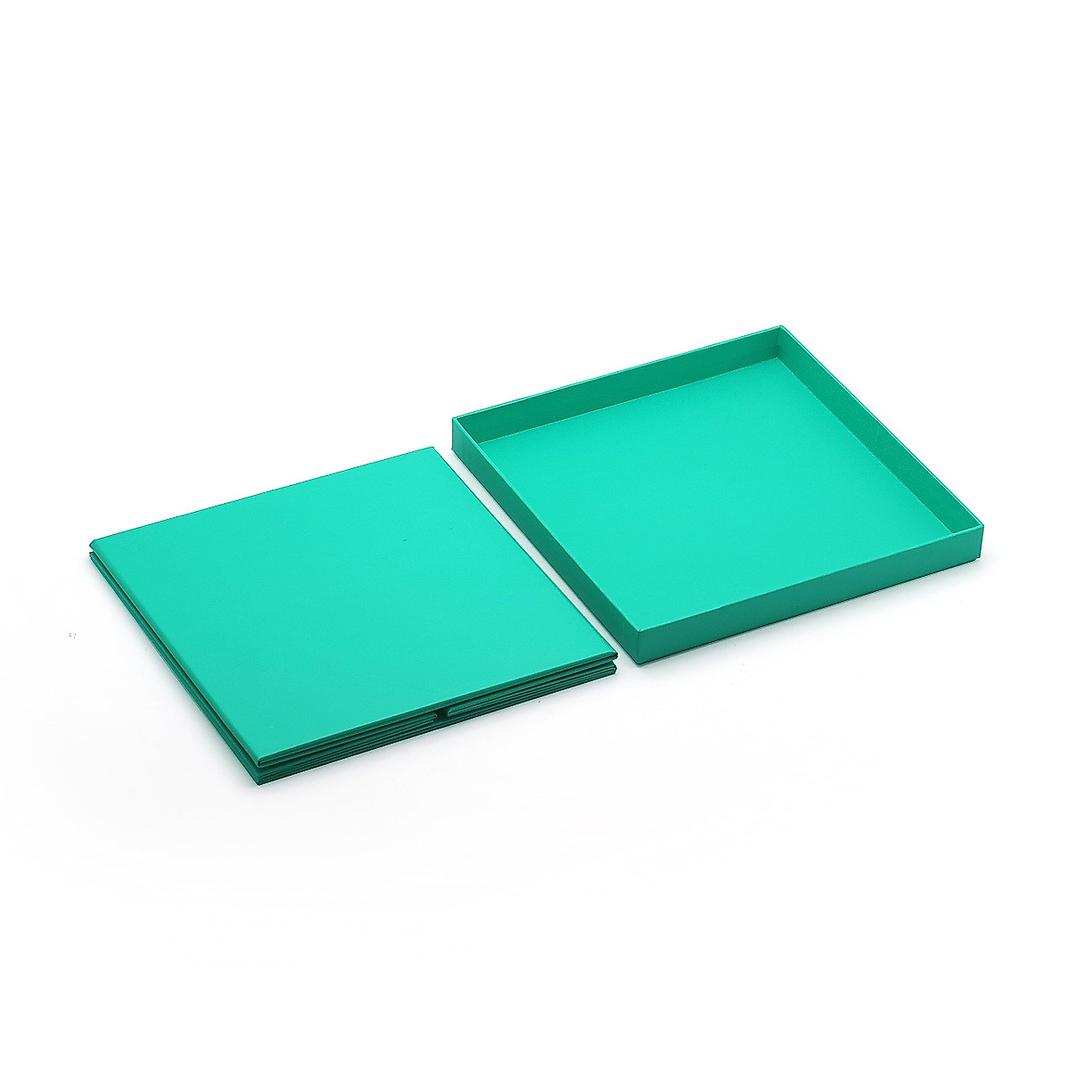 AVUX 9x9x9 inches Gift Box with Lids and Ribbon- A Rigid Cardboard Green Colored Collapsible and Reusable Gift Box for Birthday, Christmas, and Weddings for Men and women