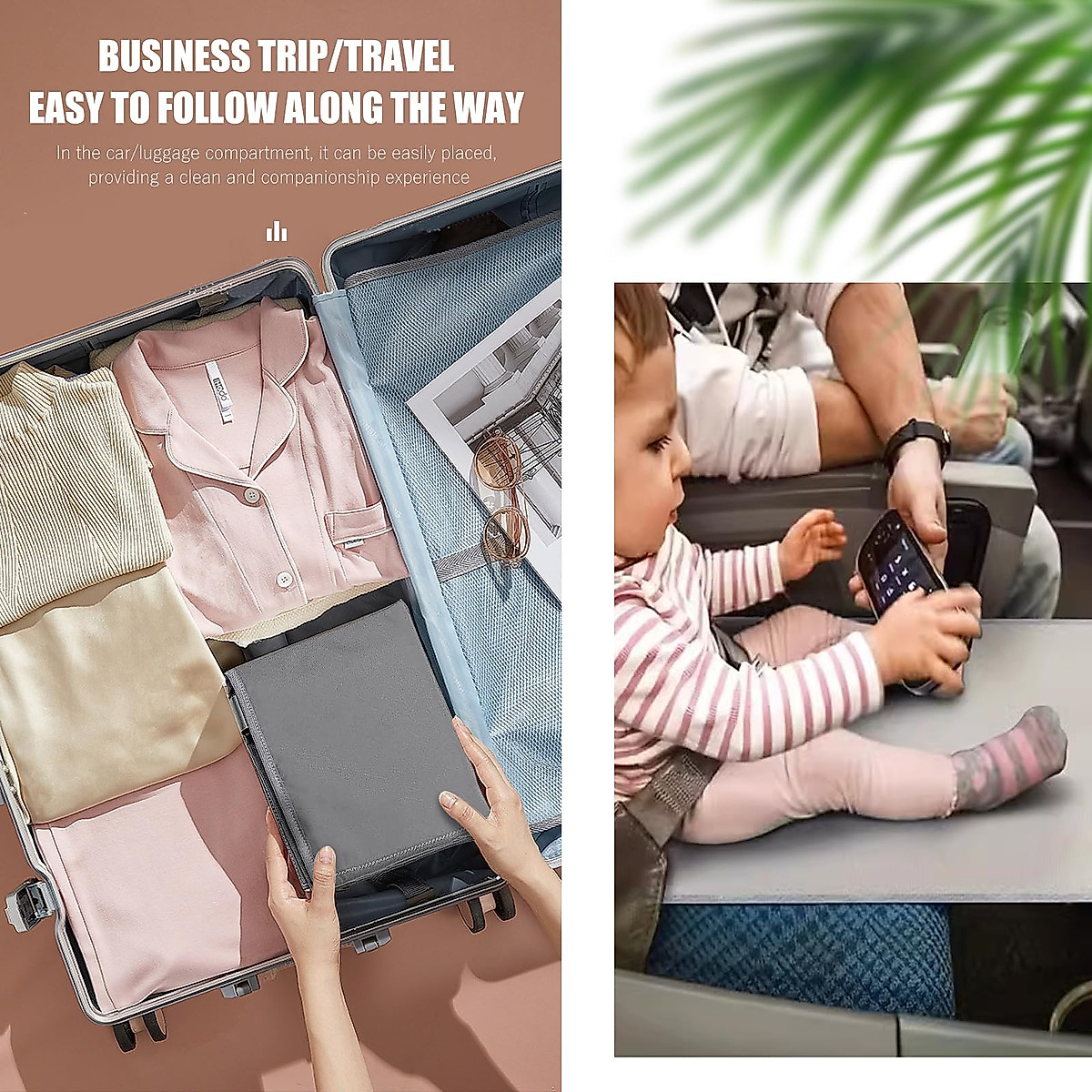 ZZBUY Toddler Airplane Bed Airplane Seat Extender for Kids Foot Rest Travel Bed Hammock Accessories for Flight Leg Footrest