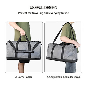 FIREDOG Smell Proof Duffle Bag, Large Smell Proof Bag for Travel Storage(21.5”x10”x12”)