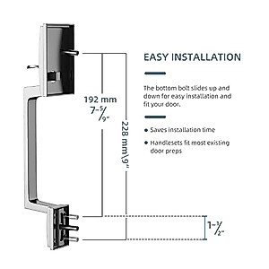 Zciuyo Front Door Handle, Door Lever Entrance Lock Single Cylinder Lower Half Adjustable Handlesets for Both Left Right Door Exterior Solid Satin Nickel