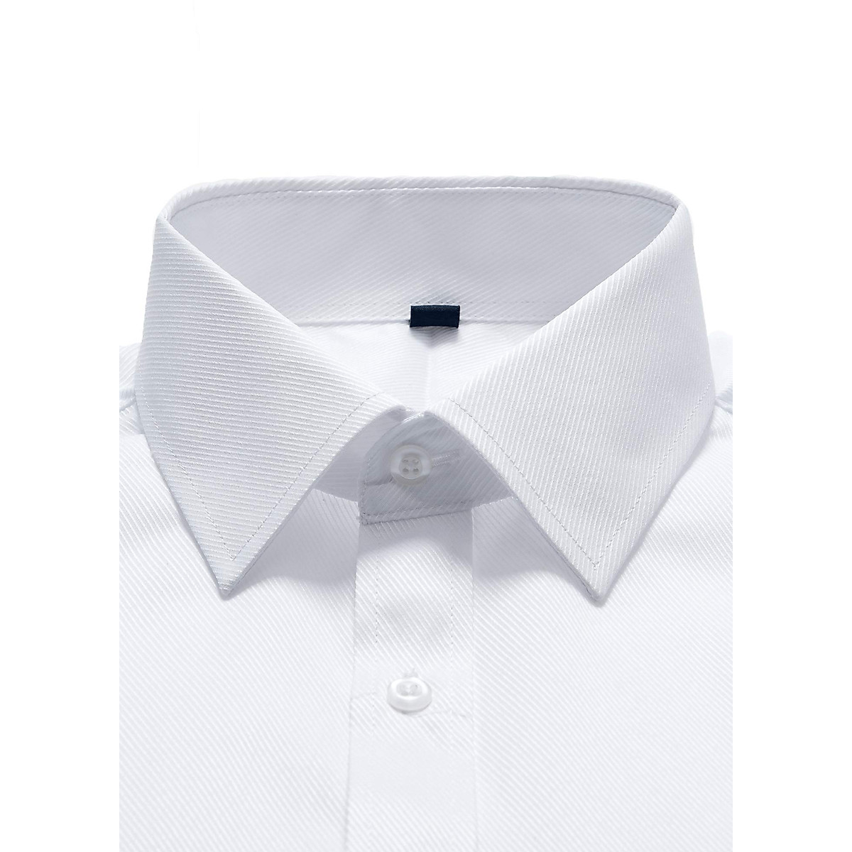 J.Ver Men's French Cuff Dress Shirts Regular Fit Long Sleeve Spead Collar Metal Cufflink White