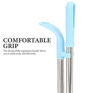 Ipetboom 1 Set Stainless Steel Trash Shovel Garbage Kitchen Broom Upright Pans Dog Waste Trash can Stand up Dustpan ladlebroom Deck kit Office Stainless Steel + Plastic Handheld Floor Brush