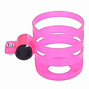 Stroller Cup Holder, Universal Cup Holder Stroller Water Bottle Holder Bike Water Bottle Holder Stroller Drink Holders for Stroller Bicycle Wheelchair(Pink)