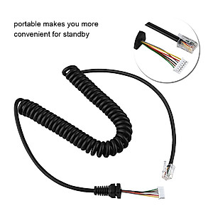 Zerone Replacement Speaker Mic Microphone Cable Microphone Cord for YEASU MH-48A6J, FT-7800, FT-8800, FT-8900, FT-7100M, FT-2800M, FT-8900R