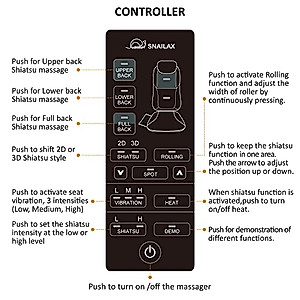 Snailax Back Massager with Heat, Shiatsu Massage Chair Pad for Back Pain, Rolling Kneading Massage Seat Cushion, Gifts for Women/Men, Stress Relax at Home Office