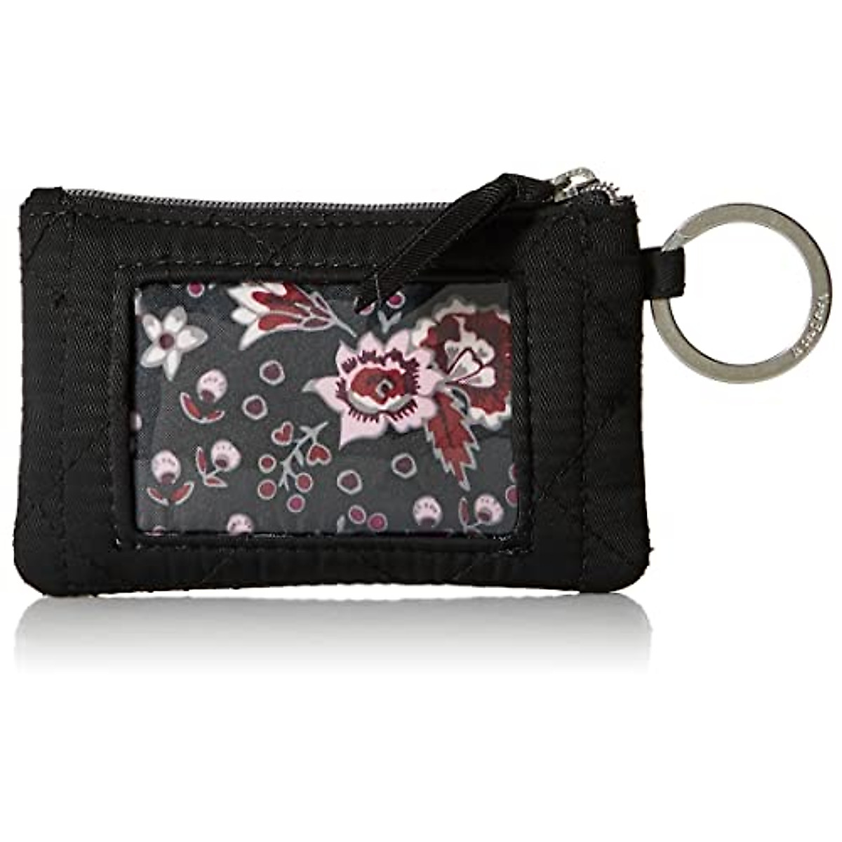 Vera Bradley Women's Performance Twill Zip ID Case Wallet, Black, One Size