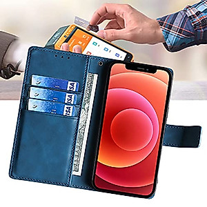 Fansipro Wallet Folio Case for Samsung Galaxy S9 Plus, Premium PU Leather Slim Fit Cover for Galaxy S9 Plus, 3 Card Slots, Portable, Blue