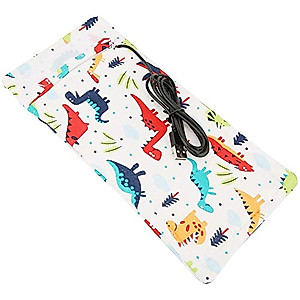 USB Baby Bottle Warmer for Breastmilk Milk Warmer for Baby Bottle Heater,Portable Travel Milk Heater Cover Mobile Bottle Warmer for Baby Milk Used in Home, Outside (inosaur-Pattern)
