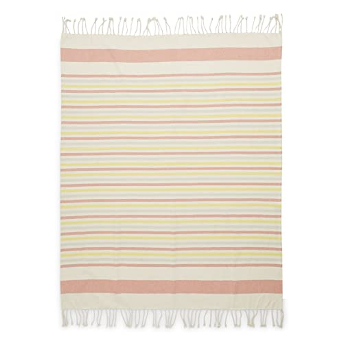 Vera Bradley Women's Recycled Cotton Indoor/Outdoor Throw Blanket, Seaside Stripe Multi - Recycled Cotton, One Size