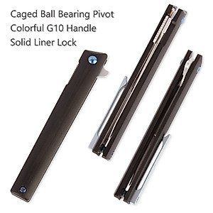 TENCHILON G37 Small Pocket Scalpel Knife, 10pcs #60 Replaceable Blades, Compact Slim Gentleman's Flipper Folding Scalpel EDC Utility Knives with Blue Titanium Pocket Clip (Black)