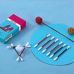 20 Pcs Box Tattoo Lipstick Cigarette Cotton Swab, Disposable Portable Lasting Lip Gloss Lipstick, Durable Waterproof Liquid Non-Stick Lipstick, Lip Tint Stick for Girl Women(Classic-Strawberry Red)