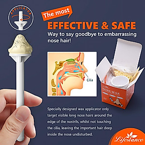 Lifestance Nose Wax Kit, Nose Hair Wax, Nose Wax for Quick & Easy Hair Removal, Painless Nose Hair Waxing Kit for Men Women (15-20 Times Usage)