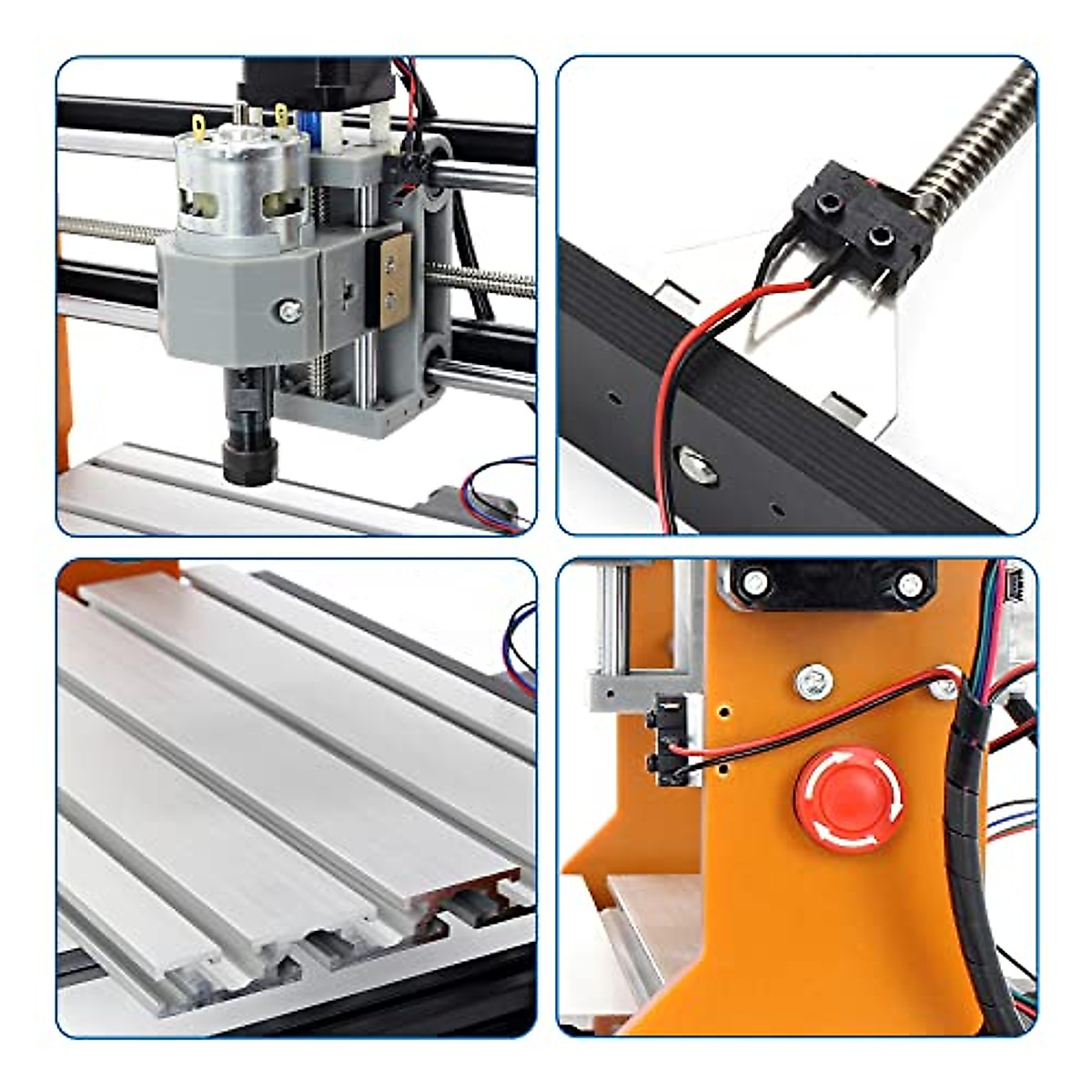 CNCTOPBAOS Upgrade 3018 Pro CNC Router Machine Kit,with Limit Switches & Emergency Stop,3018-PRO DIY Mini GRBL Control 3 Axis Milling Machine,Wood Acrylic PVC PCB Engraving Machine