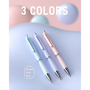 Nicpro 3PCS Pastel Mechanical Pencil Set, 0.9 Mechanical Pencil with 6 Tubes HB Lead 0.9mm, 3PCS Eraser & 9PCS Eraser Refill, Cute School Supplies for Writing, Sketching, Drafting-With Case