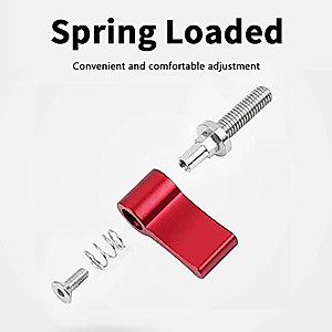 SPEEDWOX 2 Pcs M6 17mm Screw with Handle Thumb Screw Male Threading Rotating Knob Adjustable Thumb Lever Screw Rotating Knob Adjustable Thumb Lever Screw Rotating Knob with Single Wing(Red)