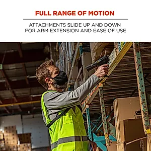 Ergodyne Squids 3138 Barcode Scanner Padded Harness, Tethering Lanyard for Bar Code Scanners, Breakaway Design Large