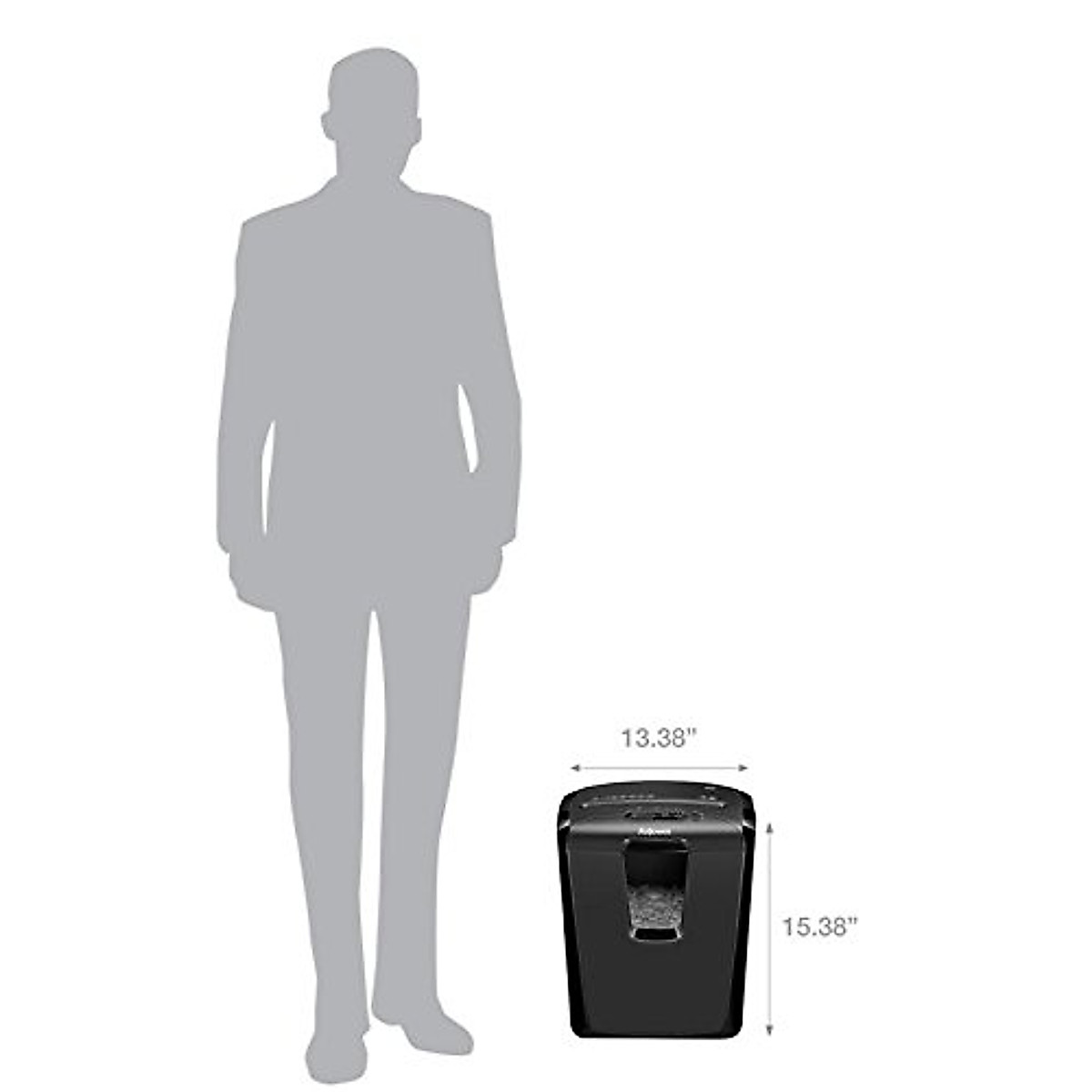 Fellowes 4605801 Powershred 49C 8-Sheet Cross-Cut Paper and Credit Card Shredder, Black