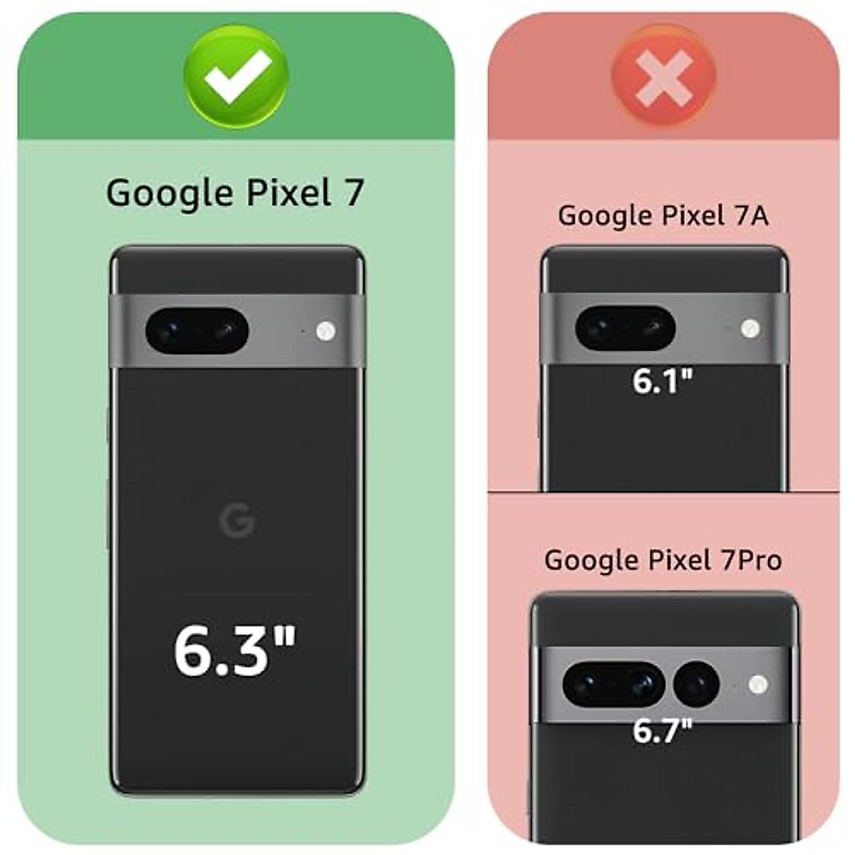 XcaseBar for Google Pixel 7 Wallet case with Zipper 【RFID Blocking】 Credit Card Holder, Flip Folio Book PU Leather Phone case Shockproof Cover Women Men for Pixel7 case Red