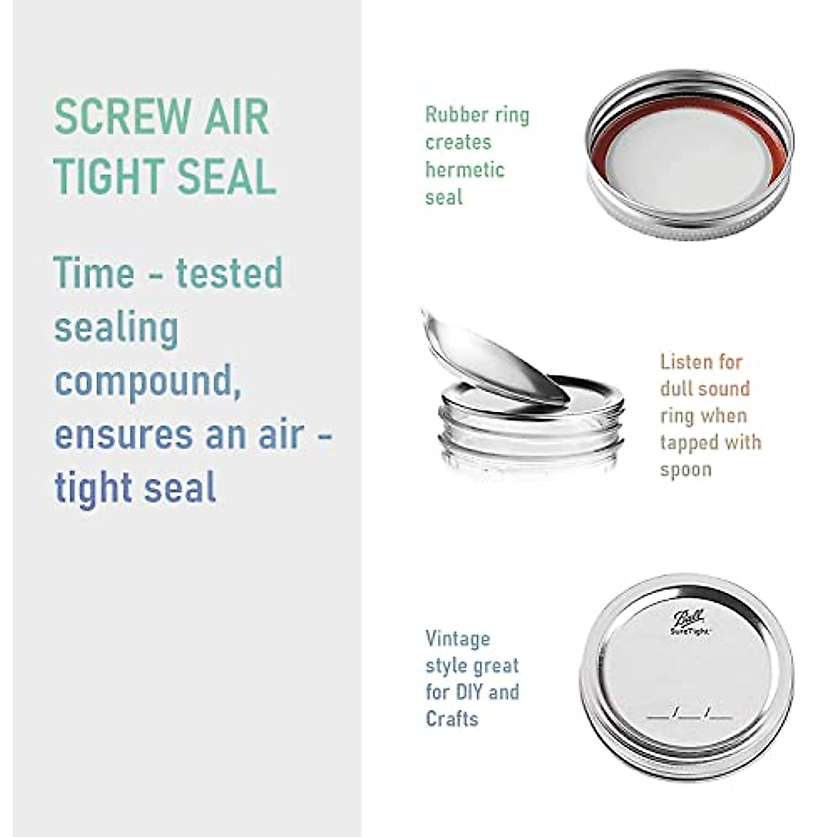 Mason Jars Wide Mouth 32 oz Bundle with Non Slip Jar Opener brand BHL Jars - Set of 4 Quart Size Mason Jars - Canning Glass Jars with Lids