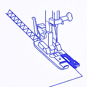 DREAMSTITCH SA-135, 200132008 Snap On Overlock Overcast Presser Foot - Fits All Low Shank for Singer,Brother,Babylock,Euro-Pro,Janome(New Home),Kenmore,White,Juki,Simplicity,Elna Sewing Machine