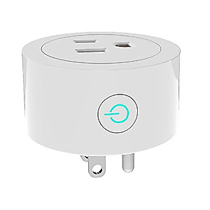MoesGo Smart WiFi Power Dimmer Plug, Brightness Adjust Timer Socket, Tuya Smart Life App Remote Control, Compatible with Alexa and Google Home White