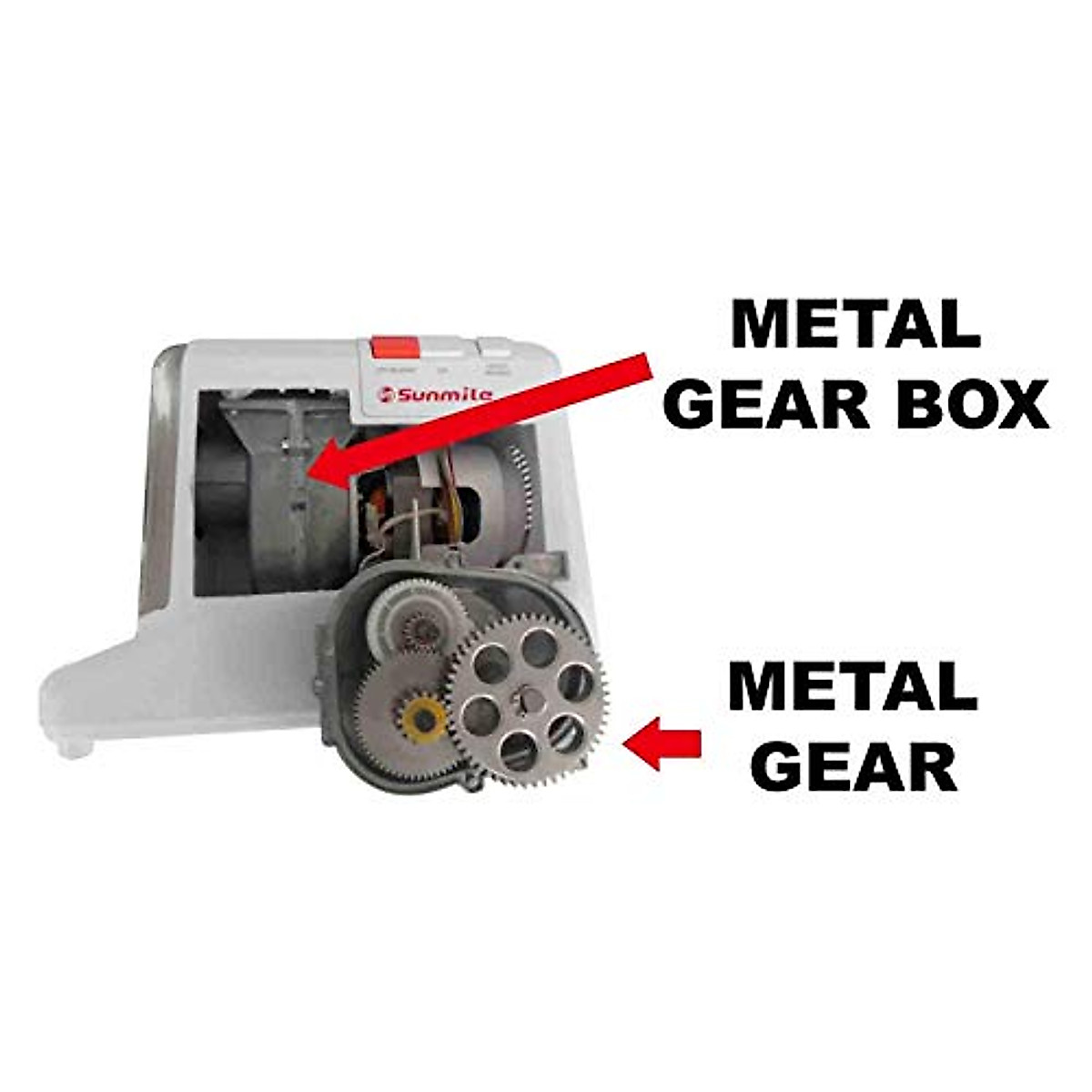 Sunmile SM-G50 ETL Electric Meat Grinder - Max 1.3 HP 1000W Heavy Duty Meat Mincer Sausage Grinder - Metal Gears, Reverse, Circuit Breaker, Stainless Steel Cutting Blade and Plates, 1 Sausage Stuffs