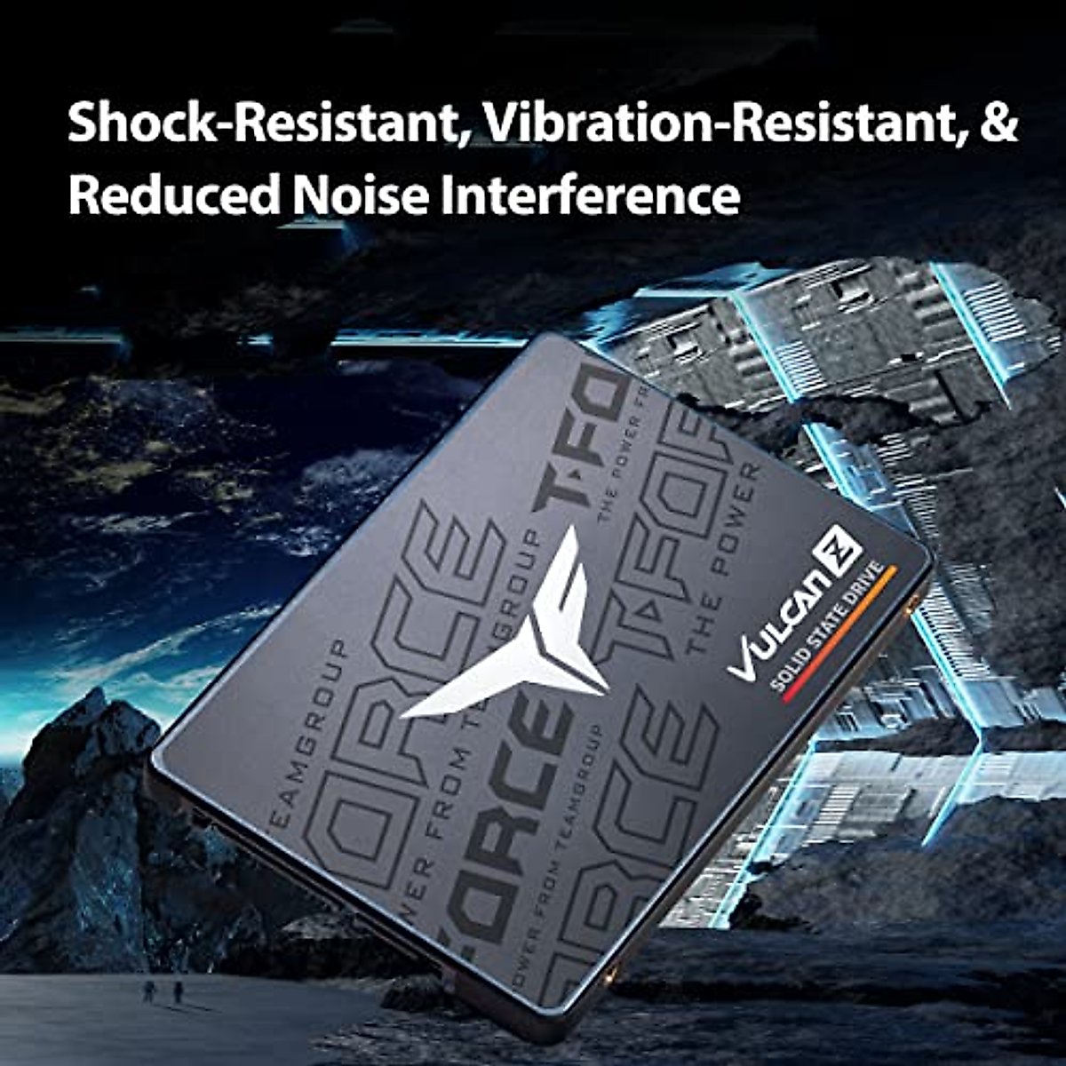 TEAMGROUP T-Force Vulcan Z 480GB SLC Cache 3D NAND TLC 2.5 Inch SATA III Internal Solid State Drive SSD (R/W Speed up to 540/470 MB/s) T253TZ480G0C101