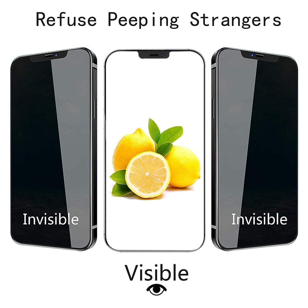 HXL [2+2 Pack] iPhone 12 Pro Max Privacy Screen Protector with Camera Lens Protector Full Coverage Anti-Spy Tempered Glass Film 9H Hardness Upgrade Edge Protection Easy Installation Bubble Free