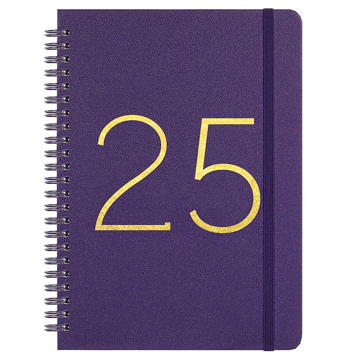 2023 Planner - Weekly Monthly Planner 2023, 2023 Planner with Tabs, January 2023 - December 2023, 6.45" x 8.45", Flexible Cover with Twin-Wire Binding, Banded - Purple