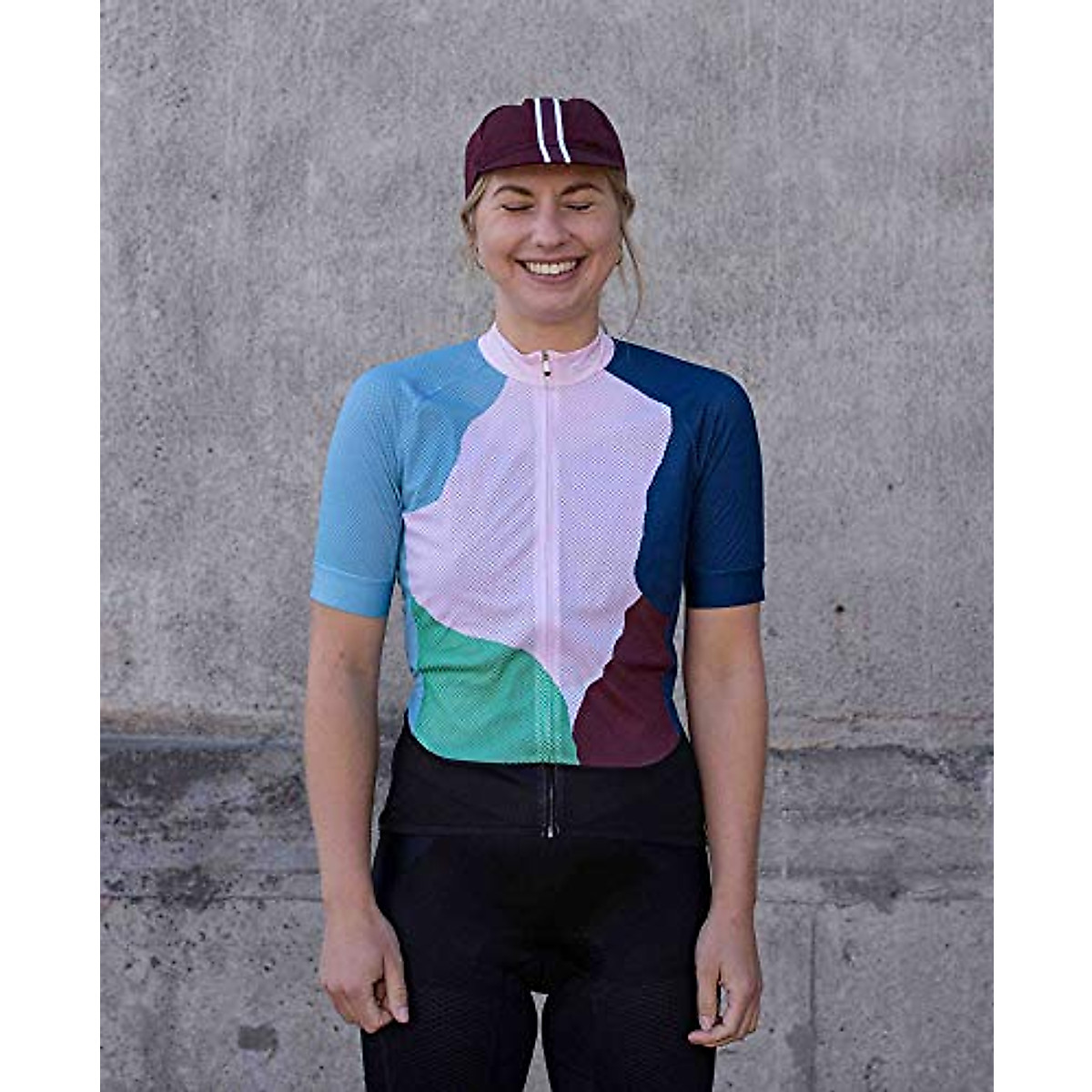 POC, Women's Essential Road Print Jersey, Color Splashes Multi Opal/Basalt, LRG
