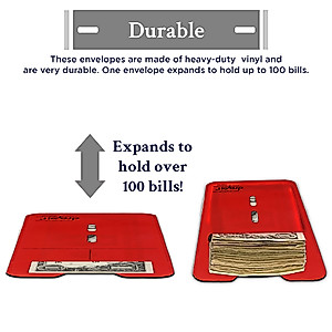 UBICON 7 Combo Reuseable Dropit Safe Envelope for Depositing of Currency and Money, Size 7, Combo