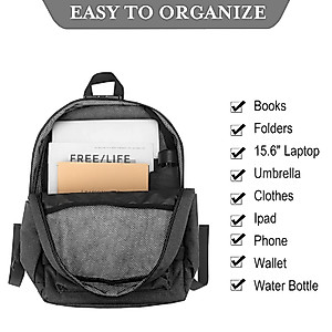 KOSMCCO Smell Proof Medium Backpack with Lock, Unisex Activated Carbon Lining Backpack for Travel Commuter, Black/28.0L