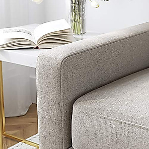 VASAGLE Comfortable Sofa, Couch with Solid Wood Frame and Breathable Linen Fabric, for Guest Room, Teenager's Room, and Small Apartment, 70.1 x 33.3 x 32.7 Inches, Beige