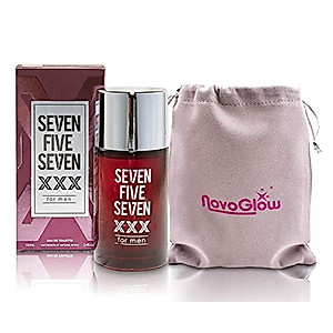Seven Five Seven XXX - Eau De Toilette Spray Perfume, Fragrance For Men- Daywear, Casual Daily Cologne Set with Deluxe Suede Pouch- 3.4 Oz Bottle- Ideal EDT Beauty Gift for Birthday, Anniversary
