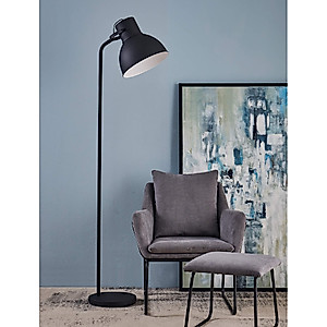 Versanora Aaron Modern Floor Lamp Tall Standing Light with Adjustable Shade for Living Room Reading Bedroom Office, 71 Inch Height, Black