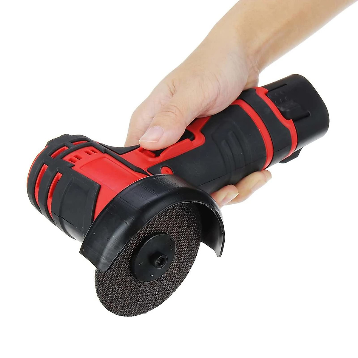 Boyuan 3 Inch Cordless Angle Grinder, 12V Mini Cordless Metal Cutter Machine, with 2.0Ah Li-Ion Battery & Charger, Battery Grinder Tool for Grinding Cutting,2pcs Battery