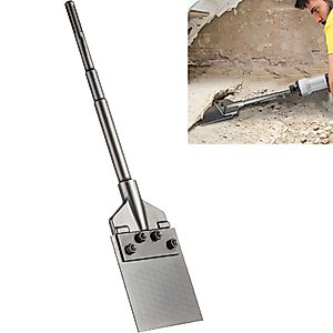 Nisorpa 25 Inch SDS Max Floor Scraper Heavy Duty Blade Scraper Tile Removal Chisel Bit with 2 Foot Long Handle Flooring Removal Tool for Tile Grout Adhesive Wallpaper Wood Linoleum Flooring (6" X 25")