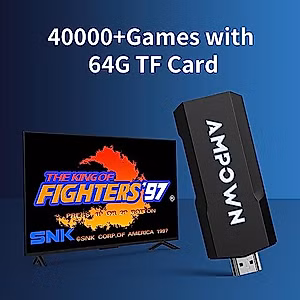 GD20 Game Stick 64G Built in 30,000+ Games, Dual 2.4G Wireless Controllers, Video Game Consoles for 4K 60fps HDMI Output with 20+ Emulators