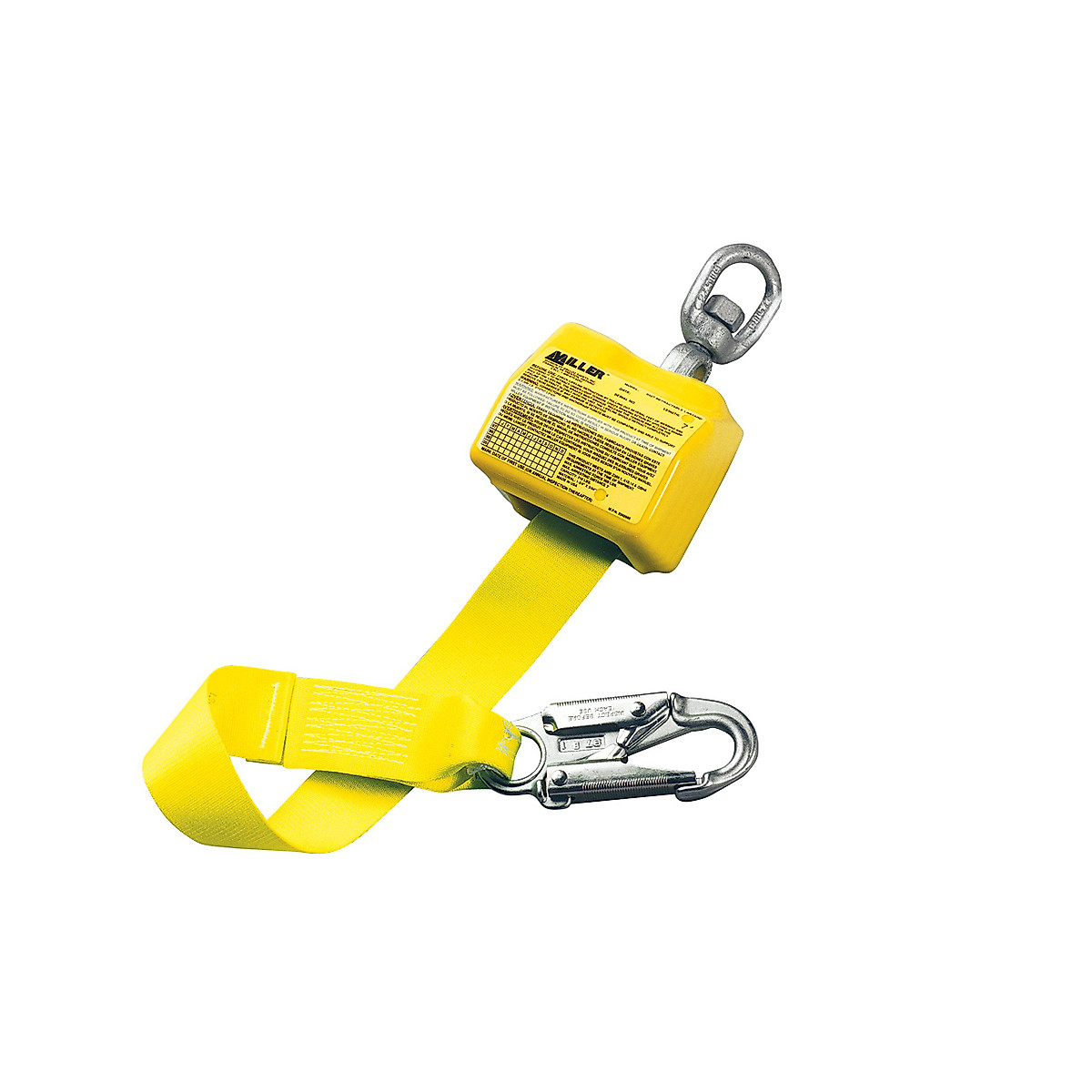 Miller by Honeywell 8327/10FTYL Retractable Lanyard with Carabiner, 10', Yellow