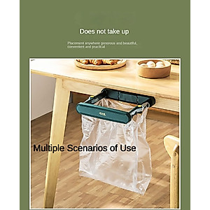 Trash Bag Holder Collapsible for Kitchen Cabinets Doors and Cupboards 1pcs, Under Sink Bag Holder, Hanging Garbage Bag Holder, Kitchen Waste Can, Kitchen Trash Cans for Kitchen, Toilet, RV (White)