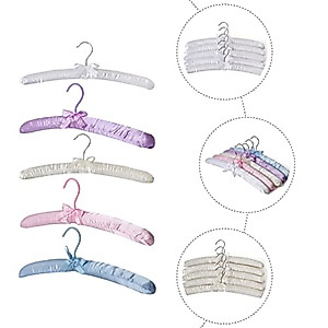 5Pcs Satin Padded Hangers Anti Slip Clothes Hangers Sweater Hangers Dress Shirt Hanger for Wedding Dresses Hangers Party Favors