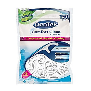 DenTek Comfort Clean Floss Picks Fresh Mint 150 Each (Pack of 4)