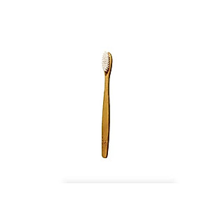 Clean Teeth. Clean Conscience. Bamboo Toothbrush - BPA Free. Organic. Eco-Friendly. Natural. Compostable. Vegan. 100% Biodegradable. (Hard Bristle: White, 16 Brushes)
